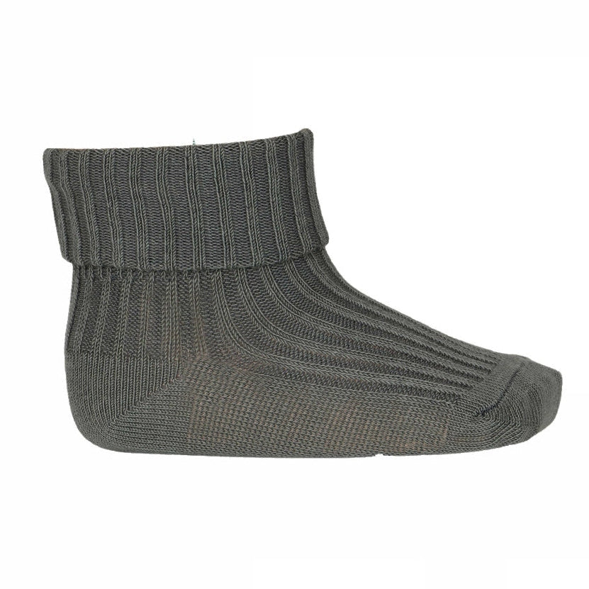Wool rib baby socks i Agave Green | Køb kvalitets Strømper fra MPkids